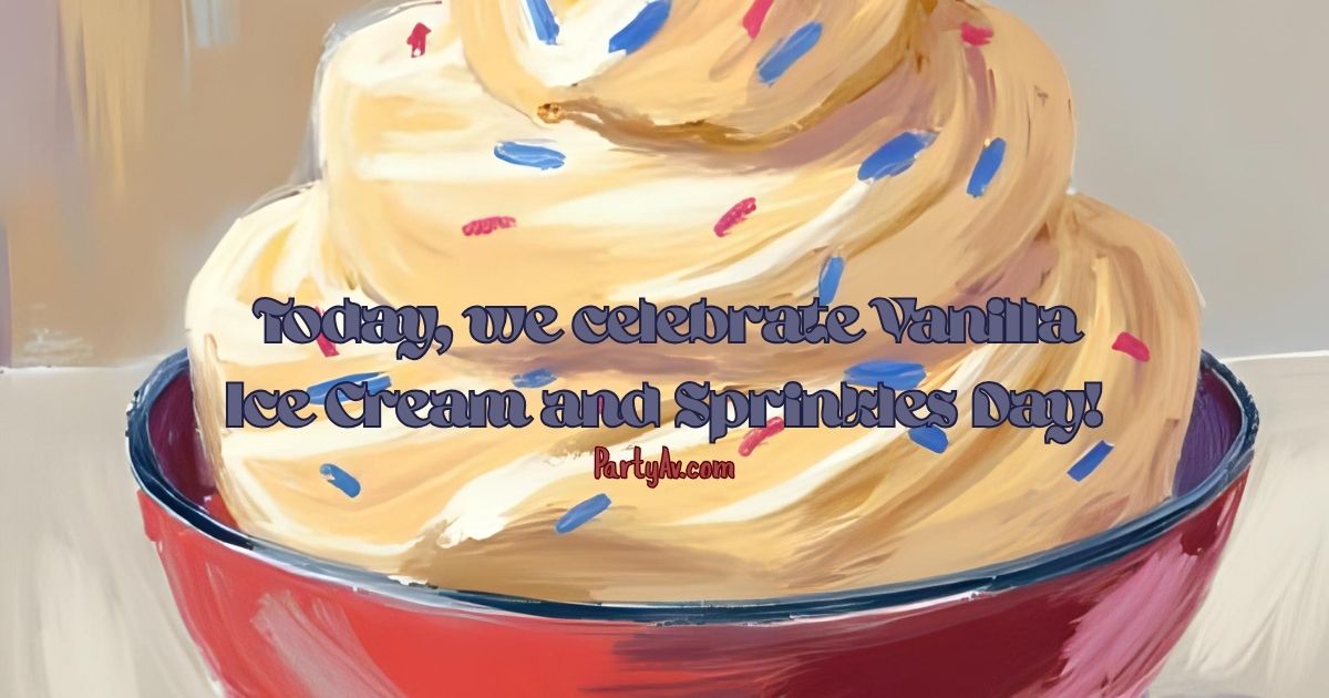 Today, we celebrate Vanilla Ice Cream and Sprinkles Day! - PartyAv.com